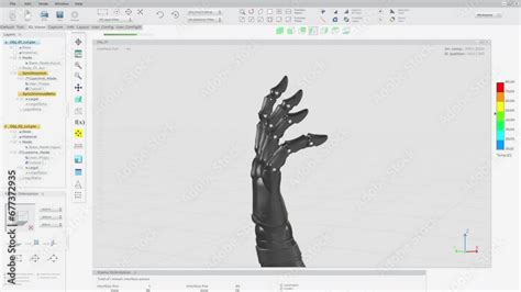 Futuristic 3d Printing Technology Creates A Prototype Of The Robotic