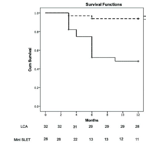 Kaplan Meier Plot Of The Probability Of Survival The Kaplan Meier Plot Download Scientific