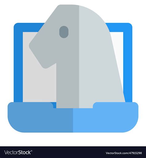 Trojan A Malware That Misleads And Modify Data Vector Image