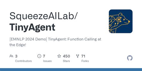 Github Squeezeailab Tinyagent [emnlp 2024 Demo] Tinyagent Function Calling At The Edge