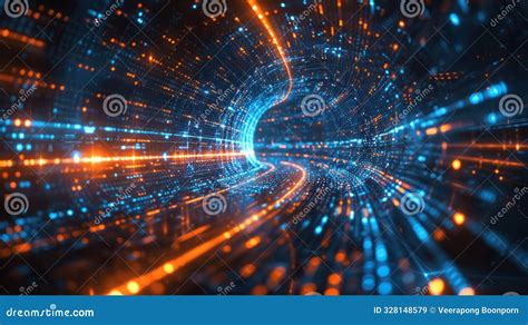 A Scene Depicting The Intersection Of Technology And Data Analysis With Dynamic Visual Elements