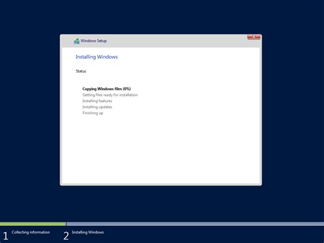 Installing Windows Server 2016 · Readandexecute