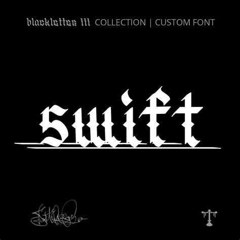 Swift Font Justified Ink
