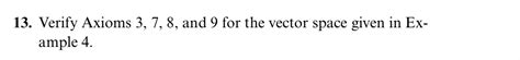 Verify Axioms And For The Vector Space Chegg Com