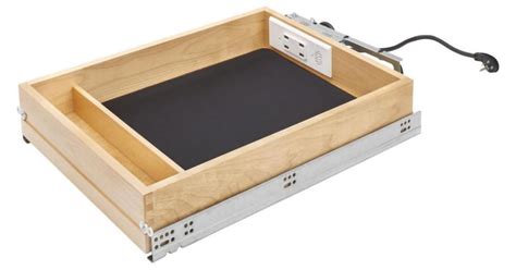 Rev A Shelf WCDB HFLSC USB Wood Classics W Soft Close Base Cabinet Kitchen Charging