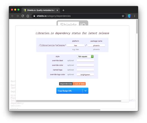 Libraries Io Elixir Dependency Status Via Shields Io Issue 31 Dwyl