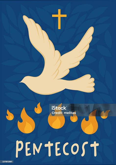 오순절 비둘기 불꽃 성령 불 상징 기독교 종교 오순절 기념 복음에 대한 스톡 벡터 아트 및 기타 이미지 복음 광선 교회