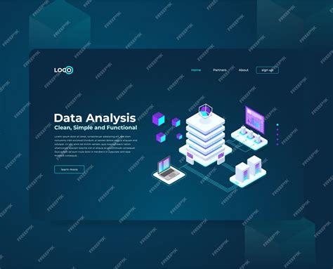 Premium Vector Isometric Illustration Data Analysis