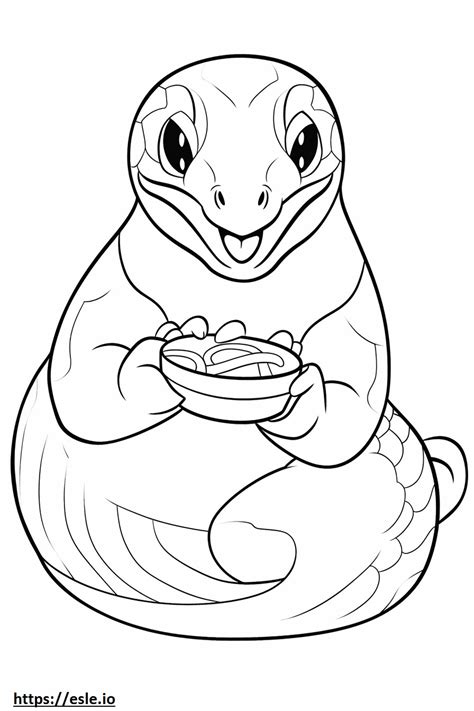 Lemon Blast Ball Python Kawaii Coloring Page Lemon Blast Ball Python Kawaii Coloring Page