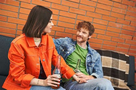A Man And A Woman Sit Stock Image Image Of Leisure 314284881