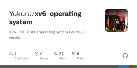 GitHub YukunJ Xv6 Operating System XV6 MIT 6 S081 Operating System Fall 2020 Version