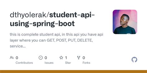 Github Dthyolerak Student Api Using Spring Boot This Is Complete Student Api In This Api You