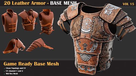 ArtStation - 20 Leather Armor BASE MESH - VOL 15