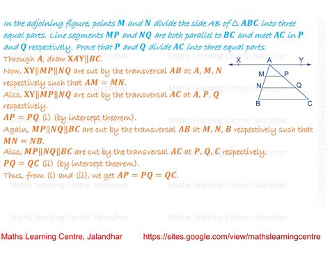 Class 9chapter 8quadrilaterals Midpoint Theorem And Intercept Theorem Lecture 4pdf