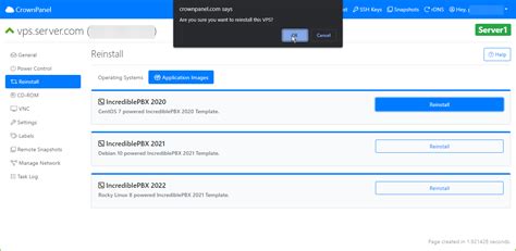 Crowncloud Wiki Reinstalling Your Kvm Vm On Crownpanel