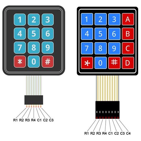 Jual Keypad Membran 4x4 Arduino 16 Tombol Shopee Indonesia