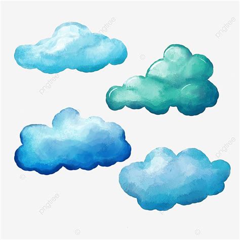 푸른 수채화 구름 일러스트 블루 그린입니다 수채화 구름 수채화 구름 Png 일러스트 및 Psd 이미지 무료 다운로드 Pngtree 수채화 구름 수채화 구름