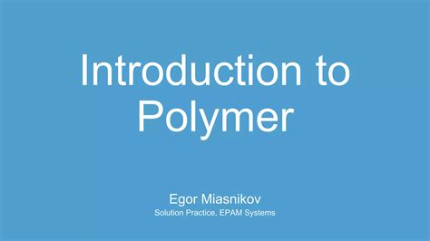 Introduction To Polymer Pdf Web Design And Html Internet