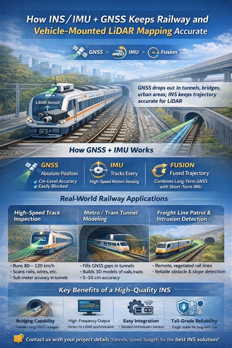 How Ins Imu Gnss Keeps Railway And Vehicle Mounted Lidar Mapping Accurate