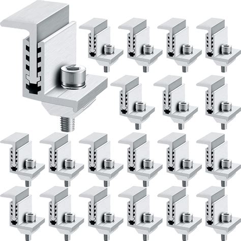 Buy Zhengmy Solar End Clamp Solar Panel Ing Z Bracket Mid Clamps Aluminum Rail End Clamps