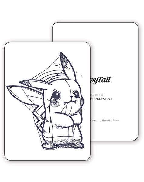 Spooky Pikachu Semi Permanent Tattoo Easytatt™