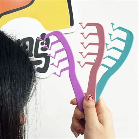 2022 Z 모양 헤어 슬릿 빗 곱슬 머리 스타일링 퍼프 헤어 빗 살롱 헤어 스타일링 도구 소녀 홈 이발사 액세서리빗 Aliexpress