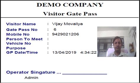 Visitor Management Software Gate Pass System Visitor Management