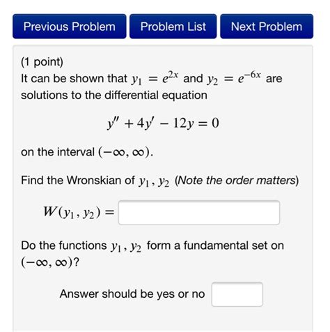 Solved Previous Problem Problem List Next Problem 1 Point