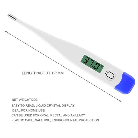 Electronic Thermometer Digital Accurate LCD Screen Display Ears Oral Temperature Quick Read