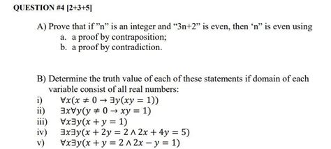 solved question 4 [2 3 5] a prove that if ”n” is an