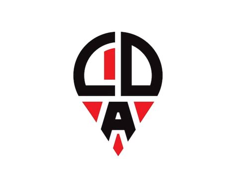 Premium Vector Lda Letter Location Shape Logo Design