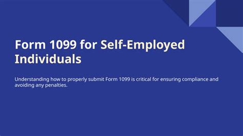 Form 1099 For Self Employed Individuals Pptx
