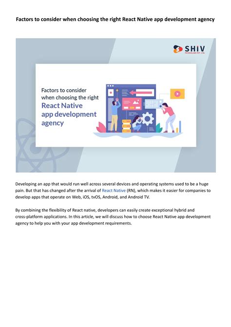 Ppt Factors To Consider When Choosing The Right React Native App Development Agency Powerpoint