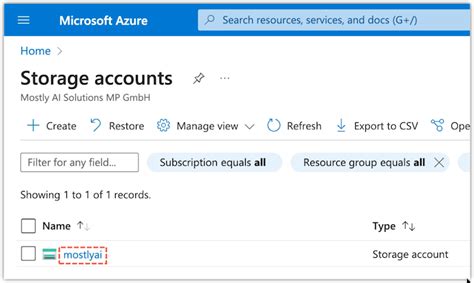 Use Azure Blob Storage For Synthetic Data Mostly Ai Docs
