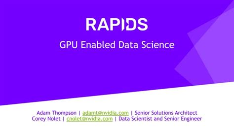 rapids open gpu accelerated data science ppt