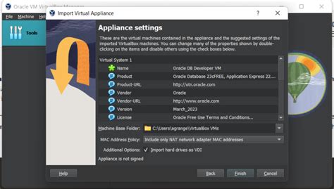 Oracle Database 23c Free Developer Release Installing And Using Virtualbox Appliance Amy