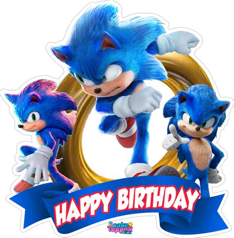 4 Free Printable Sonic Cake Topper Instant Download
