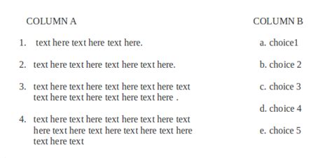 Macros Two Column Text Question And Choices TeX LaTeX Stack Exchange