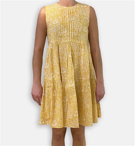Yellow Paisley Layered Dress Pomegranate Inc