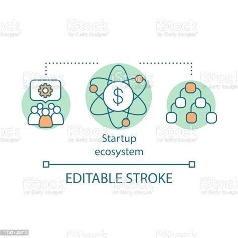 스타트업 생태계 컨셉 아이콘 개념에 대한 스톡 벡터 아트 및 기타 이미지 개념 개발 건강관리와 의술 Istock