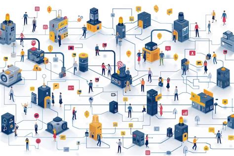 Digital Network Interaction In A Modern Urban Setting Premium Ai Generated Image