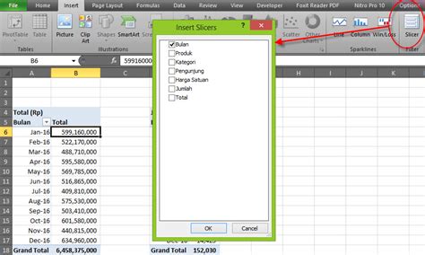 Membuat Dashboard Dinamis 1 Bag 4 Slicer Rangkuman Tutorial Excel