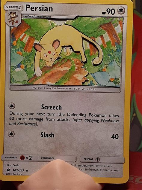 3d Pokemon Card Persian By Avrp On Deviantart