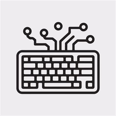 Minimalist Computer Keyboard Silhouette On White 51212650 Vector Art At Vecteezy