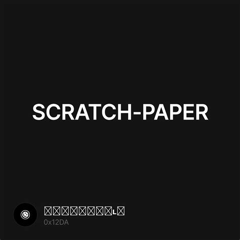 Scratch Paper Collection Opensea