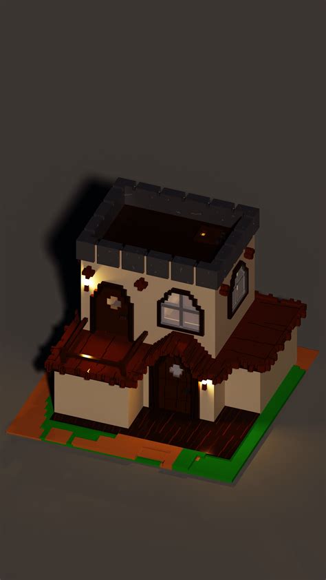 First Contact With Voxel Art Isometric Building R Voxelart