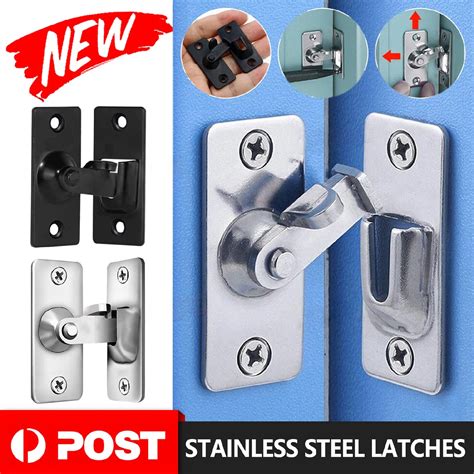 90 도 스테인레스 스틸 도어 걸쇠 직각 슬라이딩 도어 잠금 장치 가정 안전 나사 로커 가구 하드웨어 액세서리