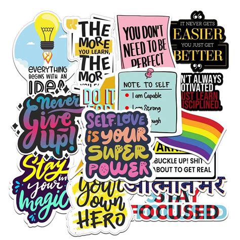 Stick It Up Motivational Sticker Pack [15 Sticker] High Quality Sticker Packs Fun