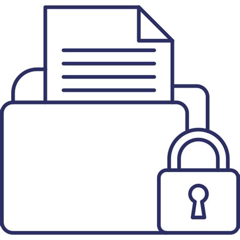 Secure Data Folder Generic Outline Icon
