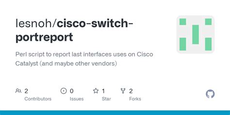 GitHub Lesnoh Cisco Switch Portreport Perl Script To Report Last Interfaces Uses On Cisco